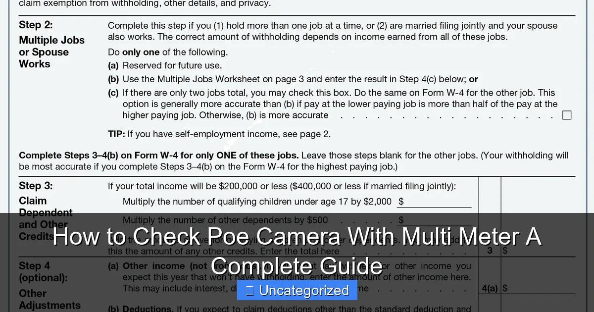 How to Check Poe Camera With Multi Meter A Complete Guide