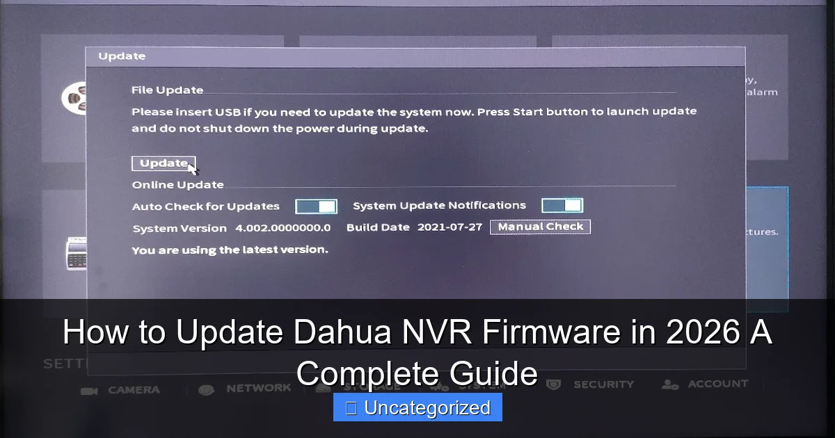 How to Update Dahua NVR Firmware in 2026 A Complete Guide