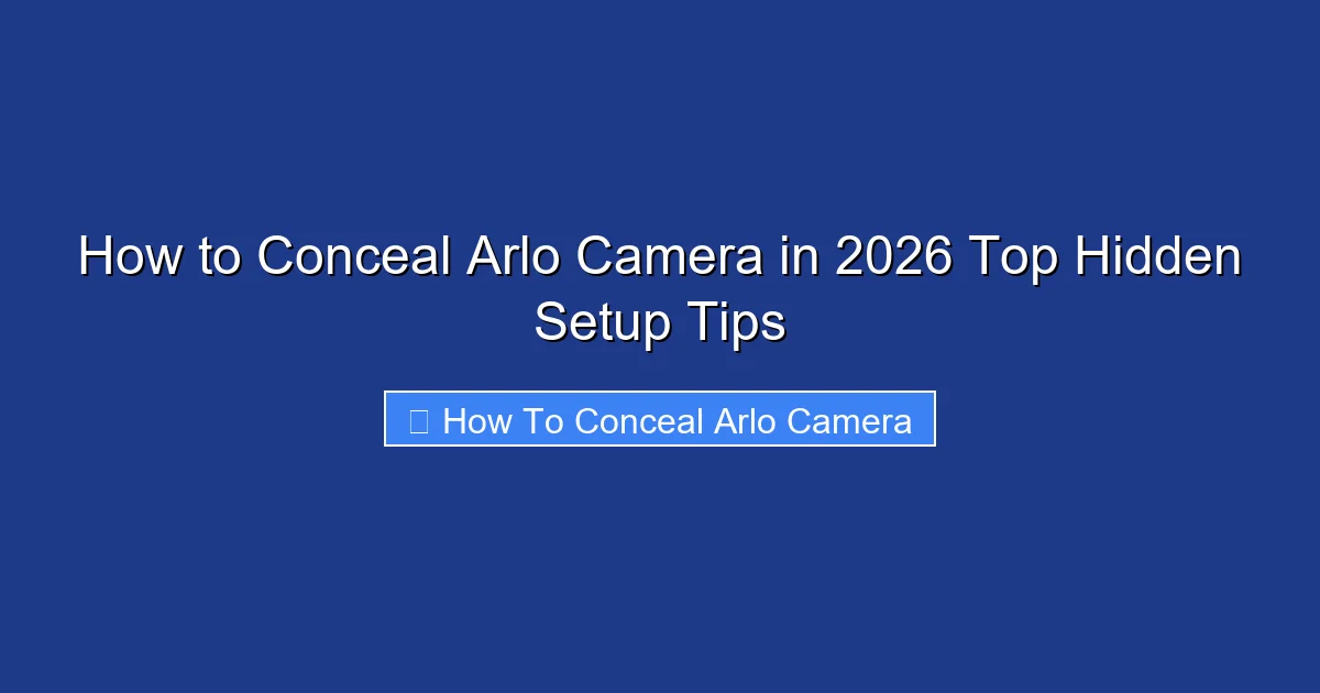 Conceal Arlo Camera Archives - Surveillance Guides