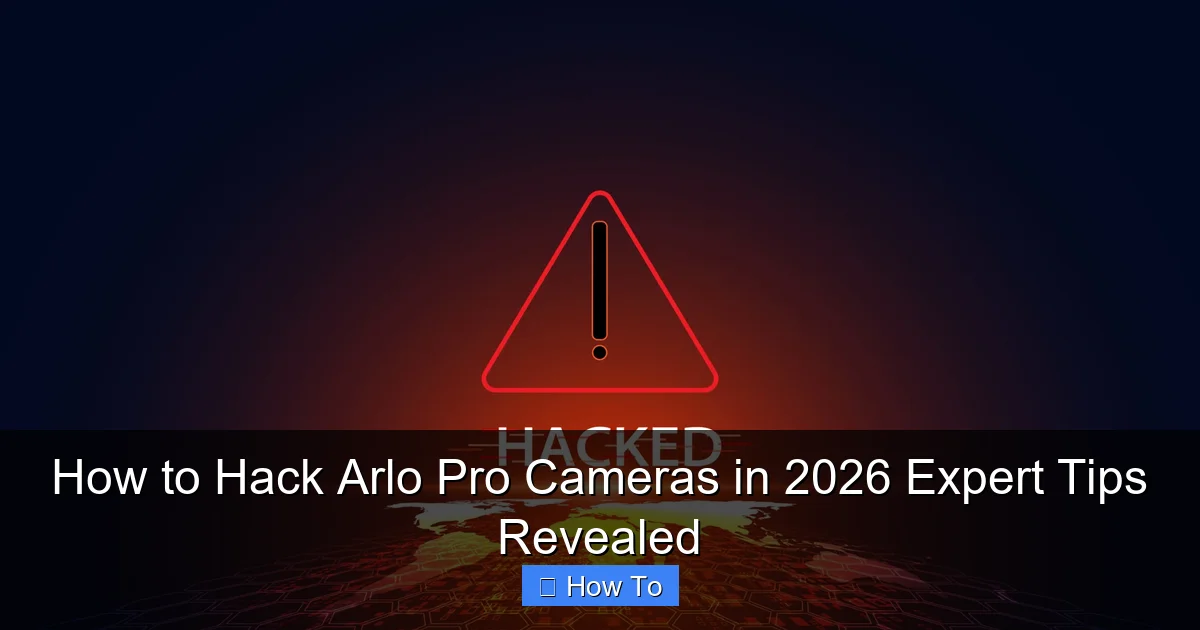 How to Hack Arlo Pro Cameras in 2026 Expert Tips Revealed