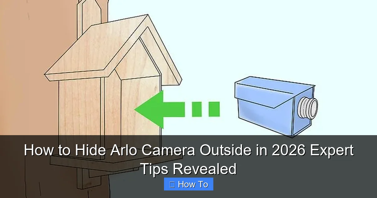 How to Hide Arlo Camera Outside in 2026 Expert Tips Revealed