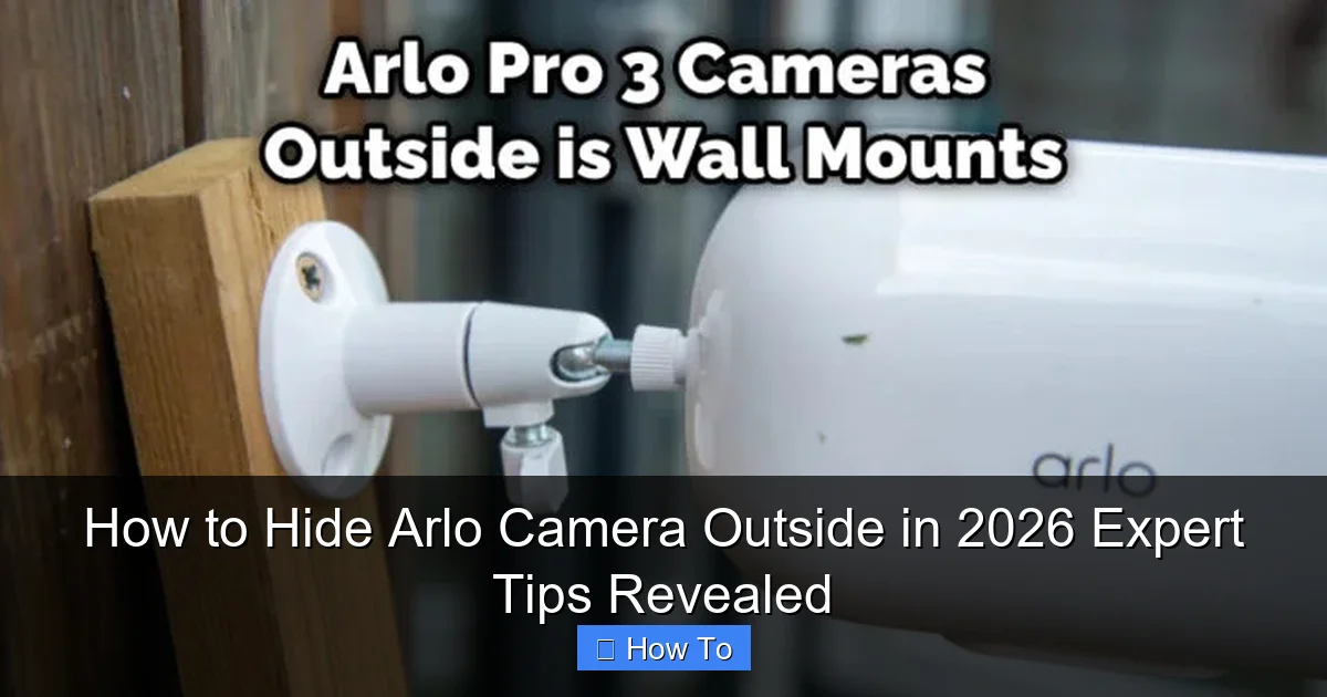 How to Hide Arlo Camera Outside in 2026 Expert Tips Revealed
