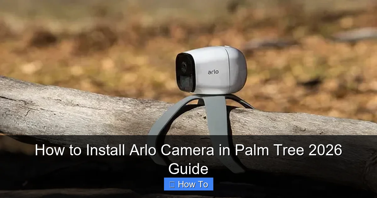 How to Install Arlo Camera in Palm Tree 2026 Guide