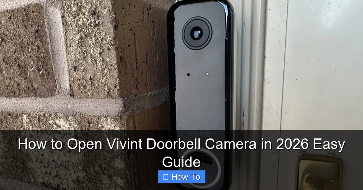 How to Open Vivint Doorbell Camera in 2026 Easy Guide